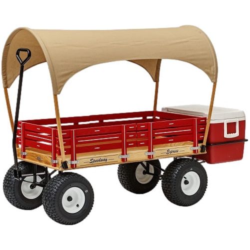 24″ x 58″ (Red) 858 Speedway Express HD Beach Wagon w/ Canopy 1200 ...