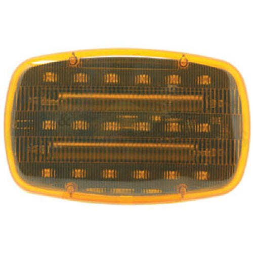 Portable Amber Safety Flasher 6" X 4" Battery Operated w/ Magnetic Bas ...